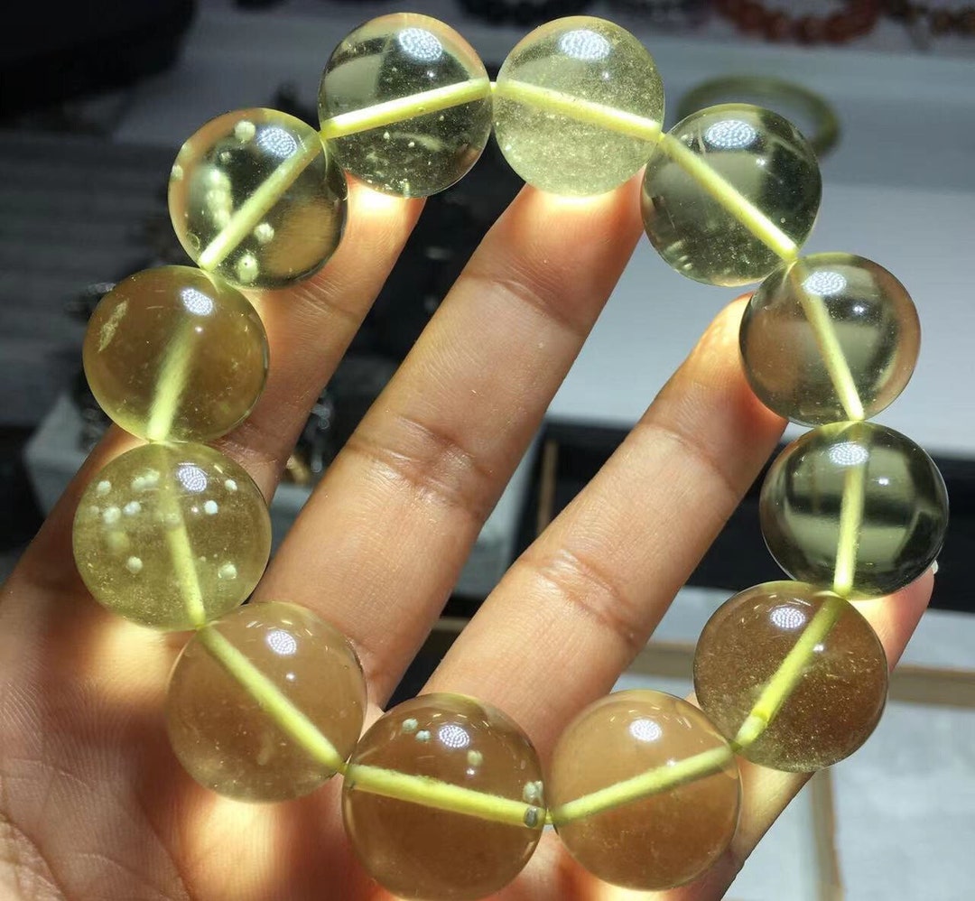 17mm Natural Rare Libyan Desert Glass Beads Beads Bracelet,high Quality ...