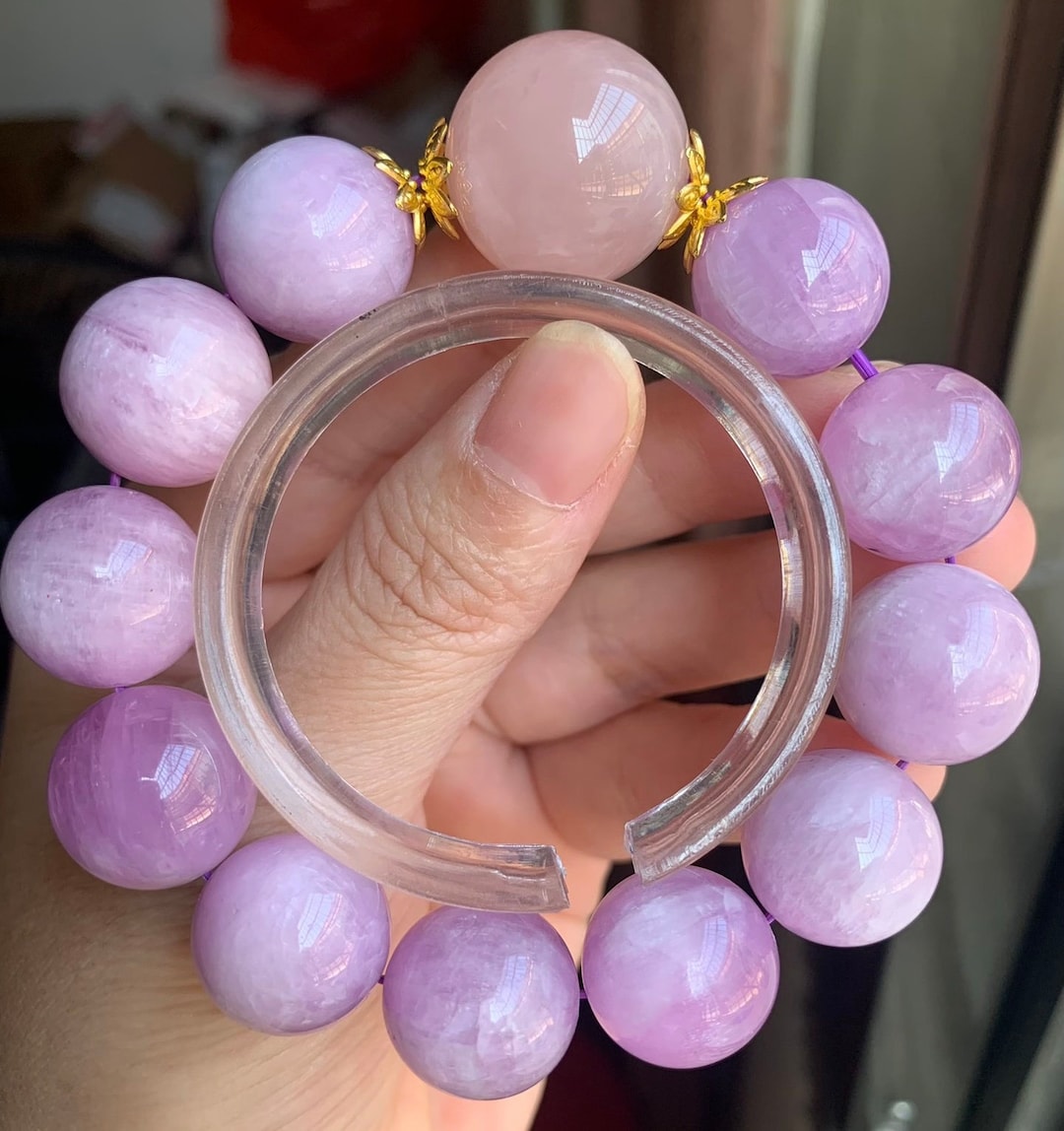 16mm Rare Natural Genuine Cat't Eyes Kunzite Bracelet,high Quality ...