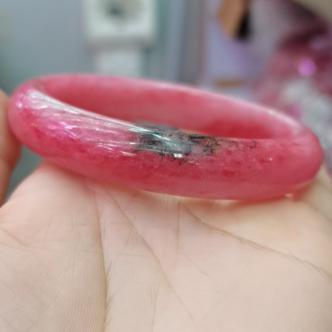 60.6mm Rare Natural Brazil Red Rhodonite Bangle Bracelet,beautiful ...