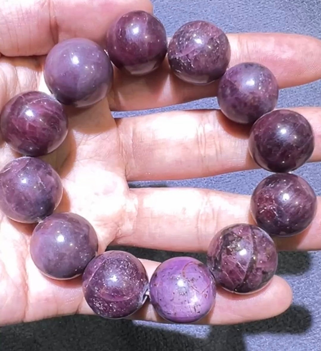 18mm+ Certified Natural Red Ruby Beaded Bracelet,women Bracelet,jewelry ...