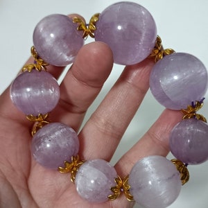 16-25mm Rare Genuine Purple Kunzite Bracelet,high Quality Spodumene ...