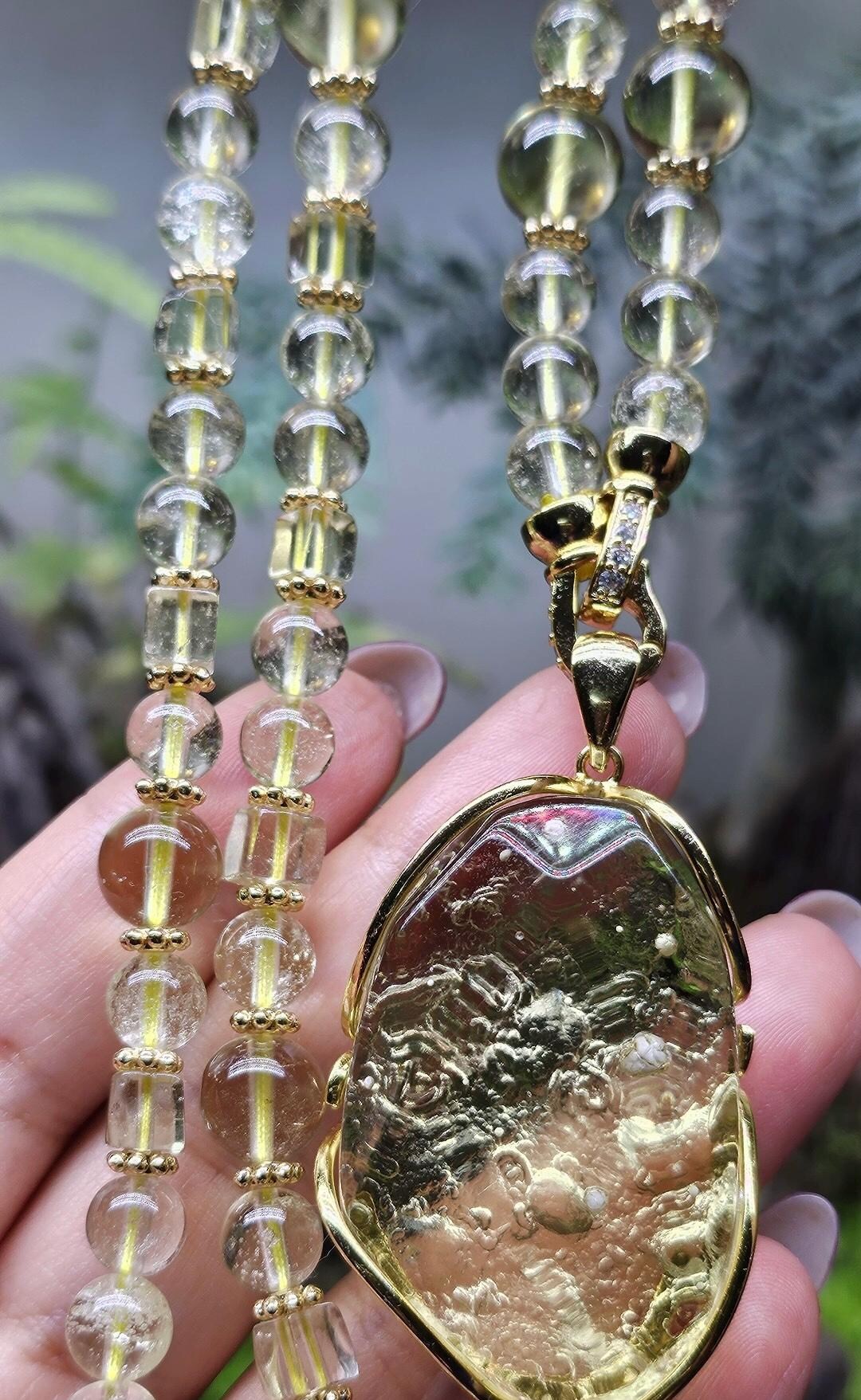 Natural Rare Libyan Desert Glass Beaded Necklace,energy Stone,healing ...
