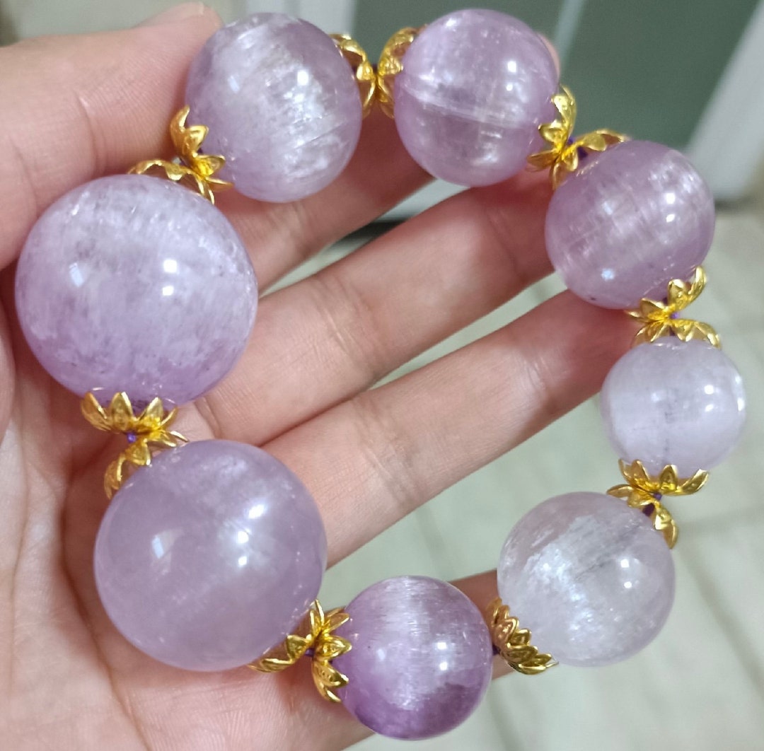 16-25mm Rare Genuine Purple Kunzite Bracelet,high Quality Spodumene ...