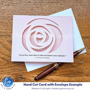 Catholic Card With St Therese of Lisieux Quote. Handmade Card With ...