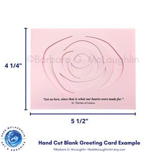 Catholic Card With St Therese of Lisieux Quote. Handmade Card With ...