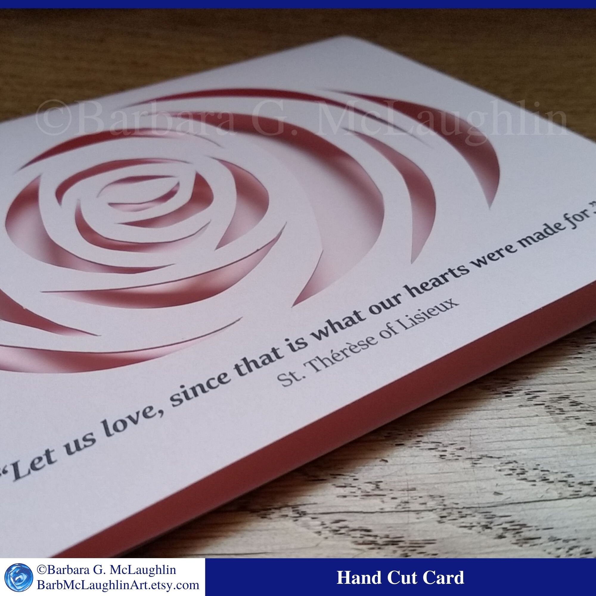 Catholic Card With St Therese of Lisieux Quote. Hand Made Card | Etsy