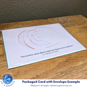 Catholic Card With St Therese of Lisieux Quote. Handmade Card With ...