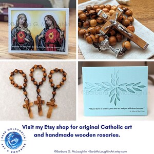 Catholic Card With St Therese of Lisieux Quote. Handmade Card With ...