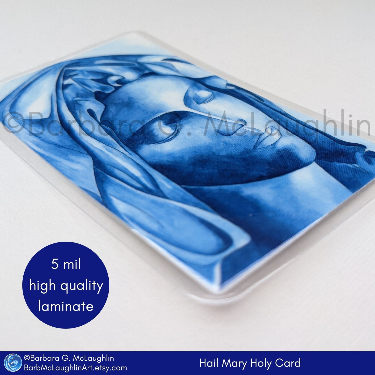 Catholic Holy Cards With Virgin Mary & Hail Mary Prayer First - Etsy