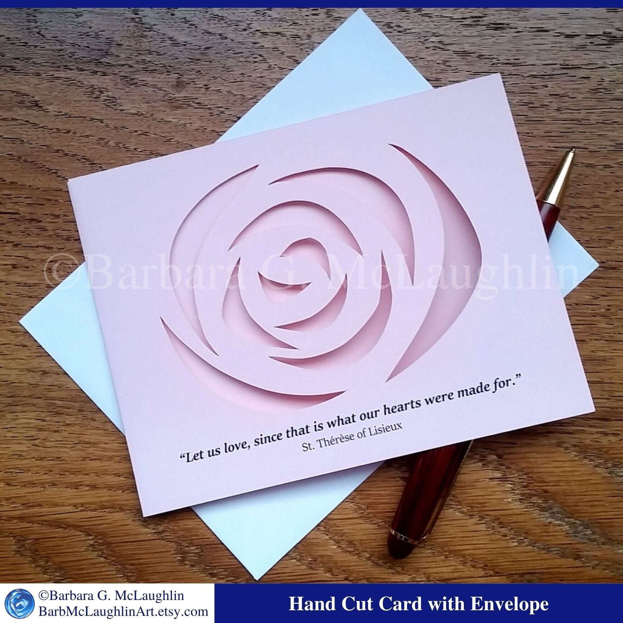 Catholic Card With St Therese of Lisieux Quote. Hand Made Card | Etsy