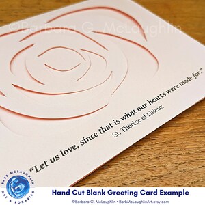 Catholic Card With St Therese of Lisieux Quote. Handmade Card With ...