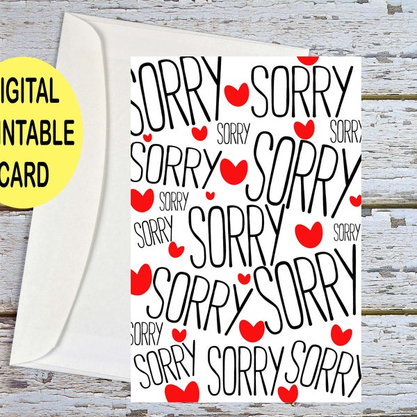 Funny Sorry Card - Etsy