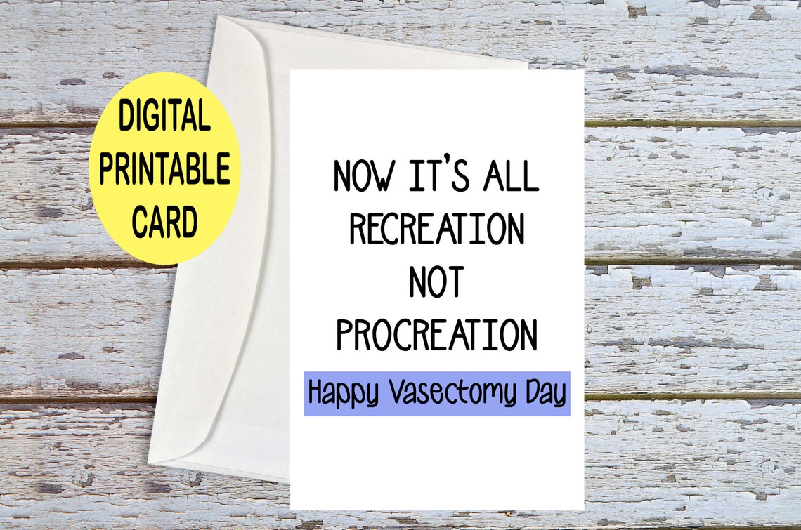 Happy Vasectomy, Vasectomy Congrats, Happy Vasectomy Card, Funny ...