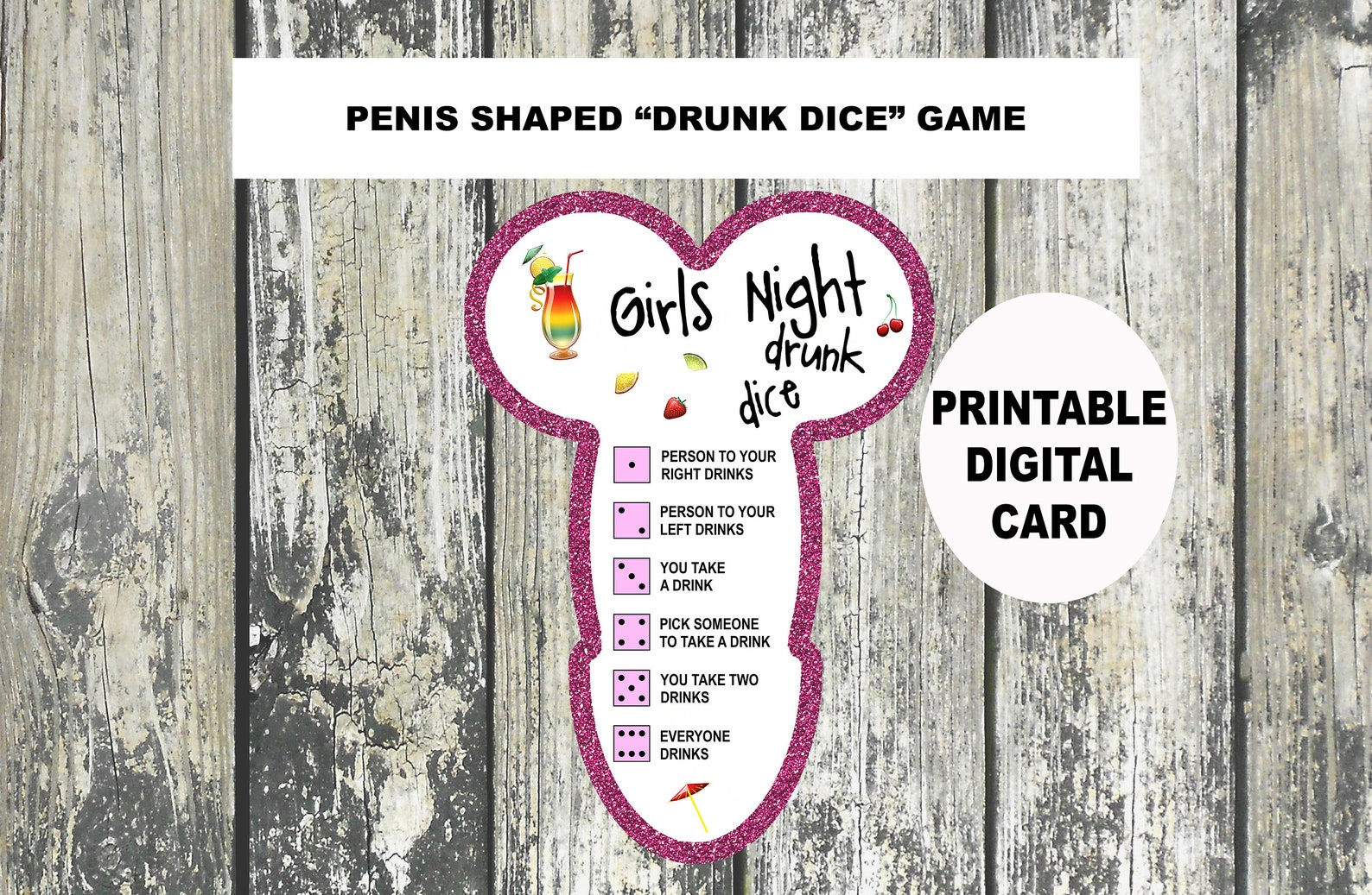 Drunk Dice, Girls Night Drinking Game, Adult Drinking Party Games ...