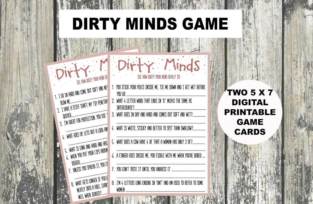 Dirty Minds Game Dirty Riddles Game Dirty Minds Riddle Rude - Etsy