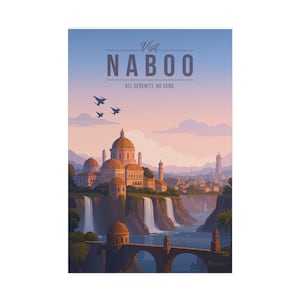 NABOO * Galactic Travel Poster * Scenic Sci-fi Wall Art - Etsy