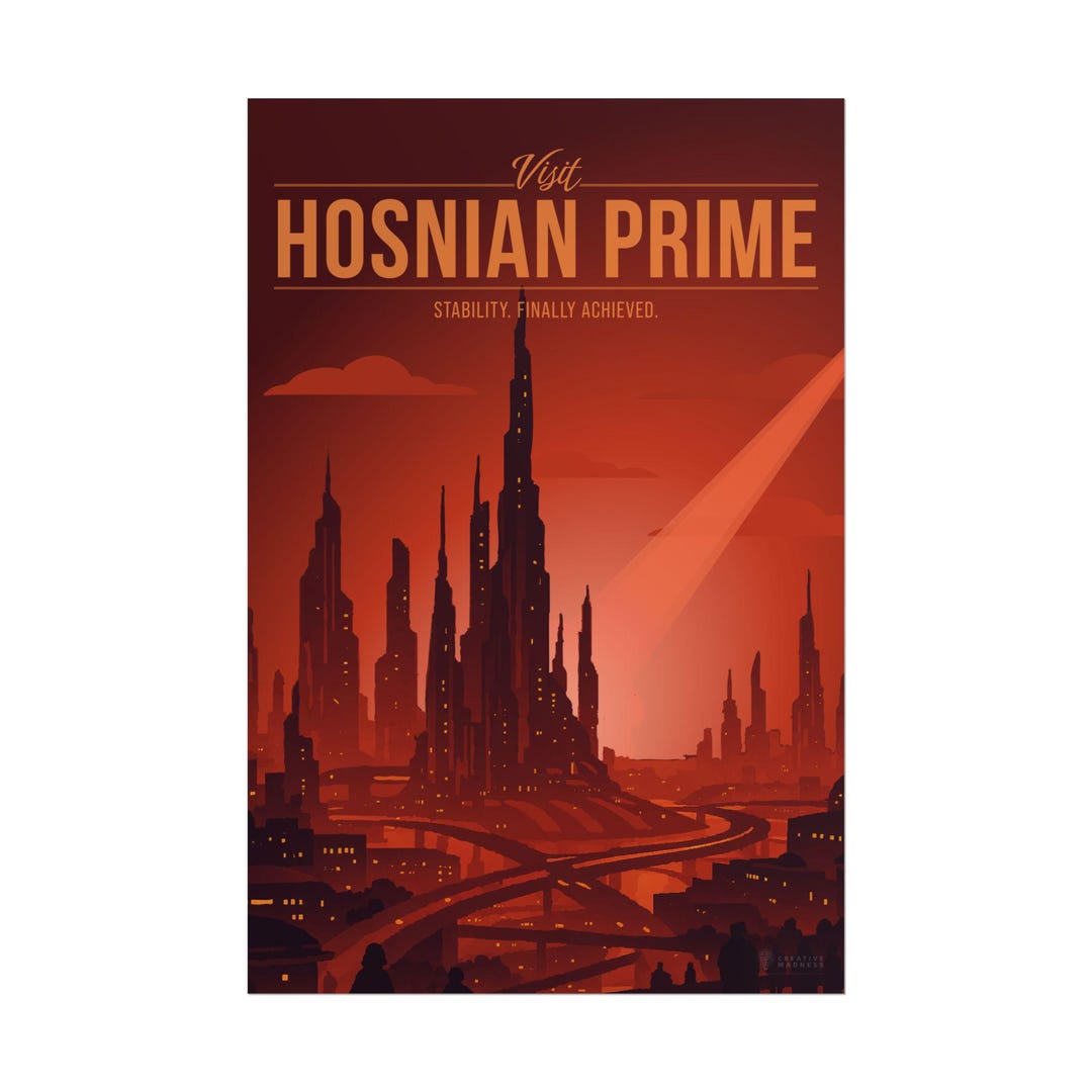 HOSNIAN PRIME * Galactic Travel Poster * Scenic Sci-fi Wall Art - Etsy