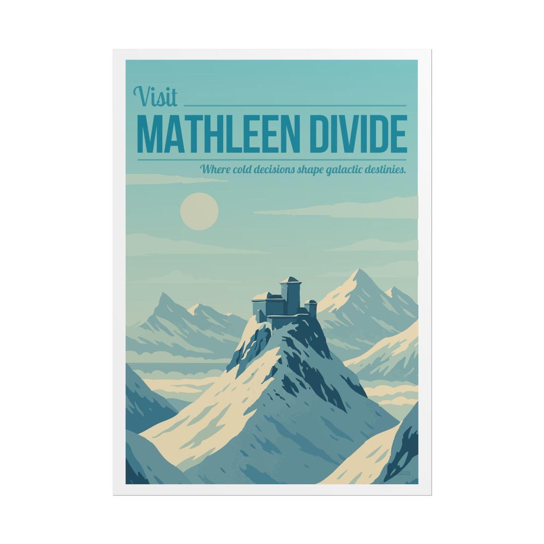 MATHLEEN DIVIDE * Galactic Travel Poster * Scenic Sci-fi Wall Art - Etsy