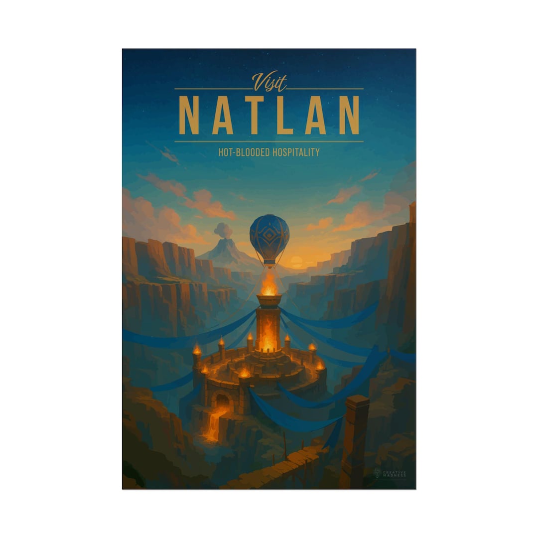 NATLAN * Travel Poster * Impactful Fantasy Wall Art - Etsy