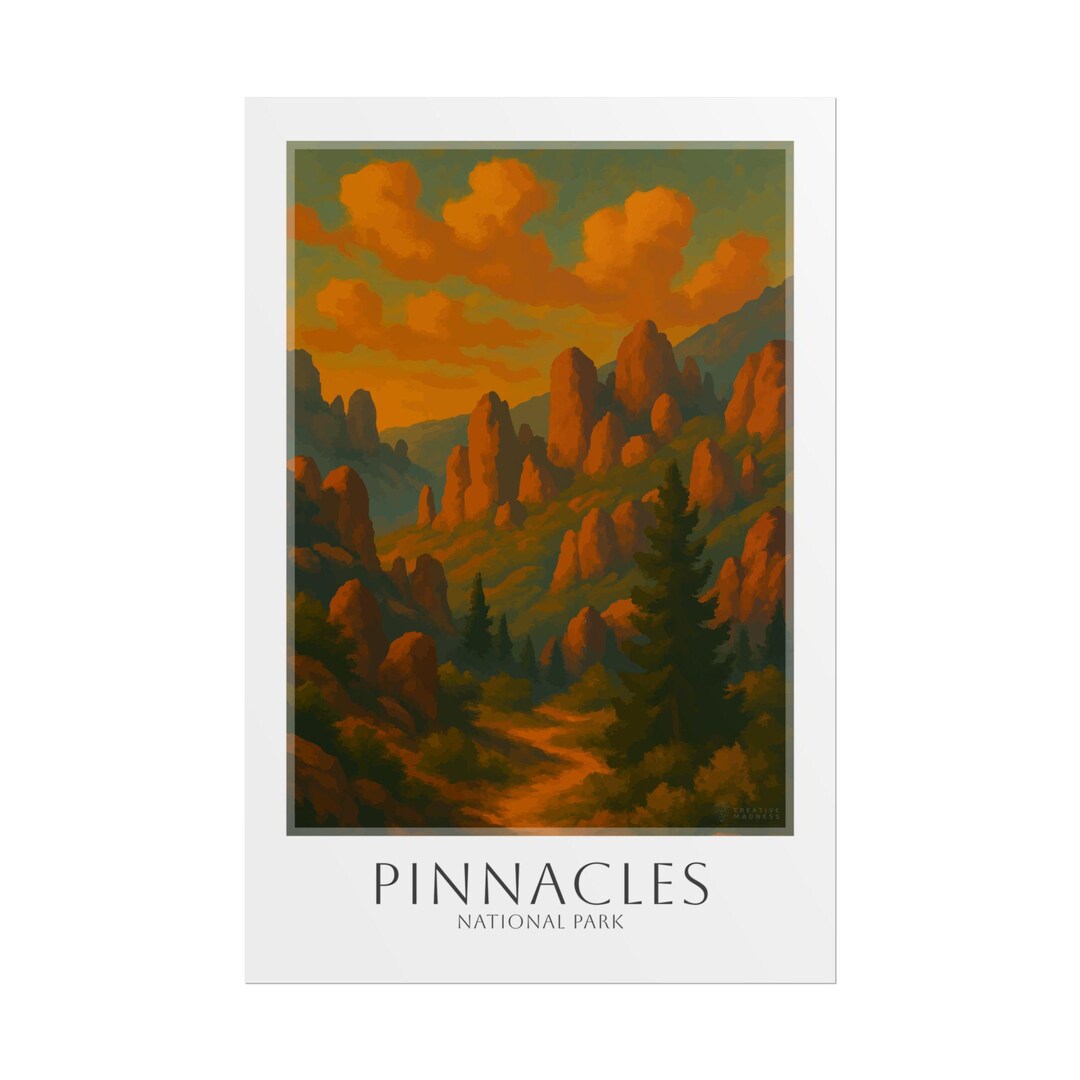 PINNACLES * Travel Poster * National Park Wall Art - Etsy