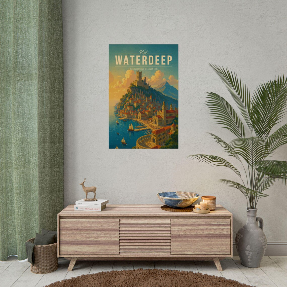 WATERDEEP * Travel Poster * Adventurous Fantasy Wall Art - Etsy