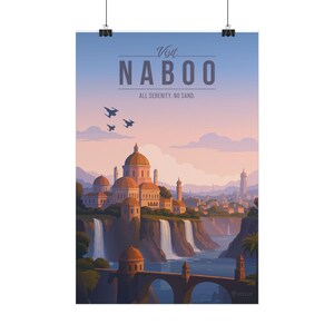 NABOO * Galactic Travel Poster * Scenic Sci-fi Wall Art - Etsy