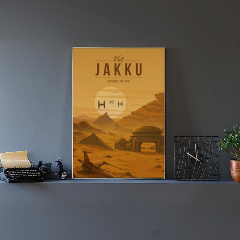 JAKKU * Galactic Travel Poster * Scenic Sci-fi Wall Art - Etsy
