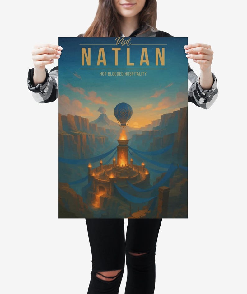 NATLAN * Travel Poster * Impactful Fantasy Wall Art - Etsy