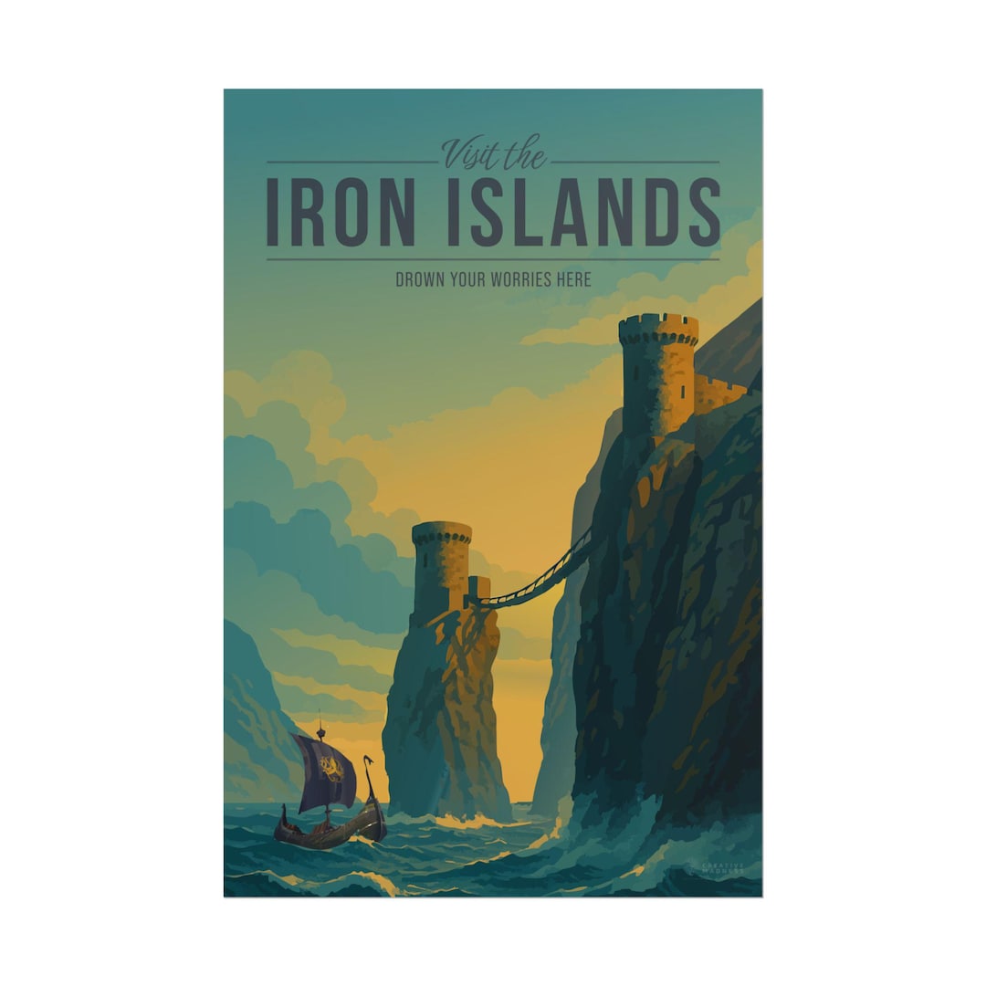 IRON ISLANDS * Travel Poster * Scenic Fantasy Wall Art - Etsy