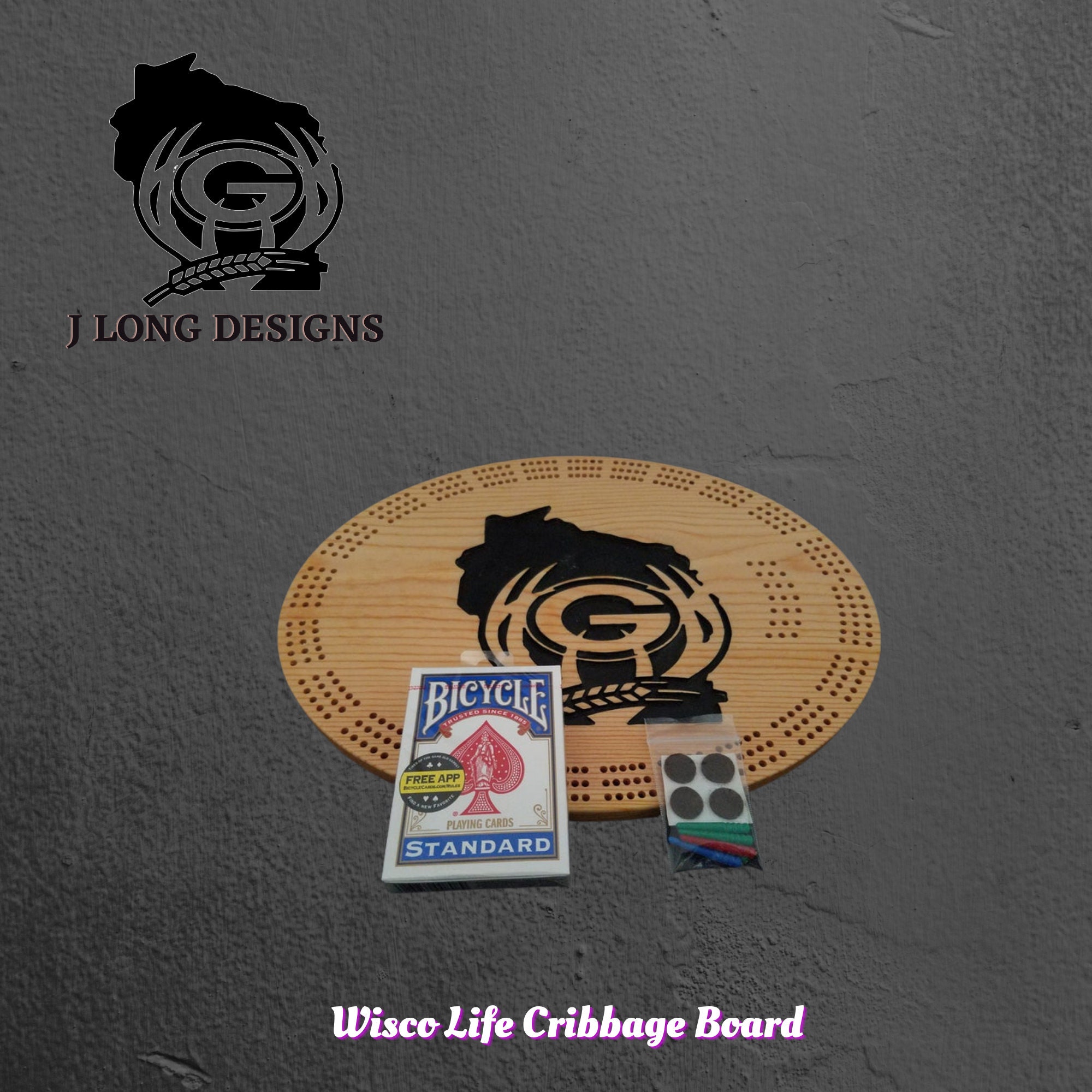 Personalized Cribbage Board LOGO Team Name Wooden | Etsy