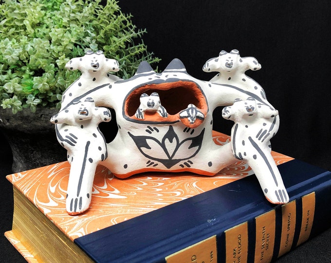 Cochiti Pueblo Frog Storyteller Native American Pottery Signed Martha ...