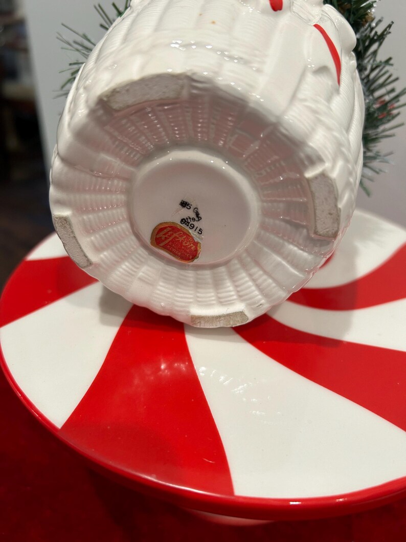 Lefton Christmas Assemblage With Snowman, Candy Canes, and Vintage ...