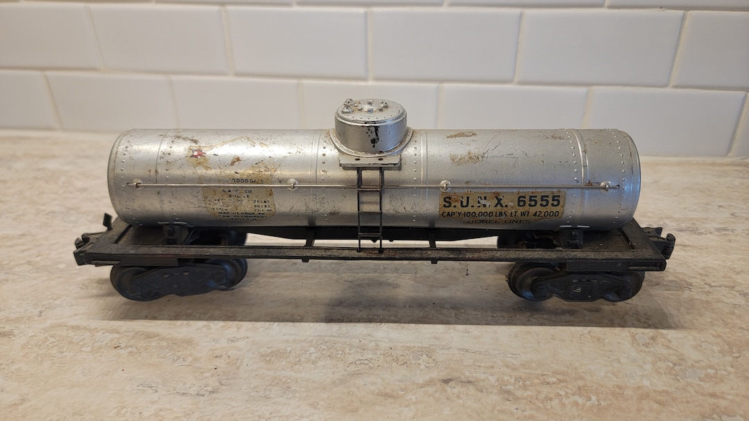 Vintage Lionel Sunoco Tanker # 6555, Lionel Tanker Train Car SUNX - Etsy
