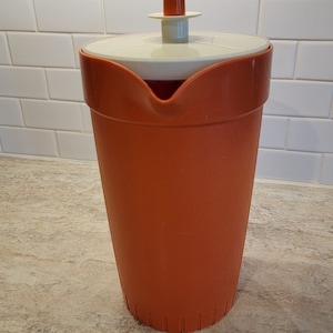 Vintage Tupperware Burnt Orange Pitcher - Etsy