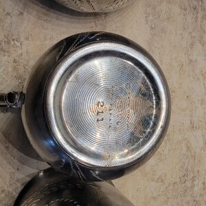 The Acme Silver Plate Company of Boston Tea Set, Teapot, Creamer, and ...