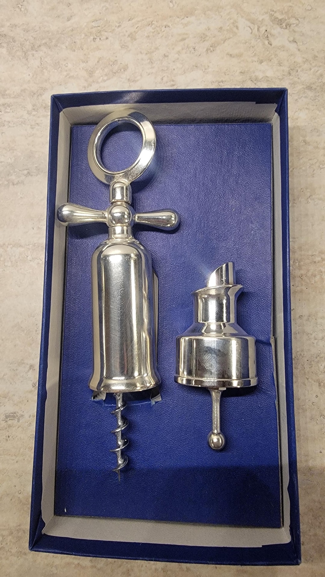 Vintage William Adams Silver Plated Wine Bottle Opener and Wine Pourer ...