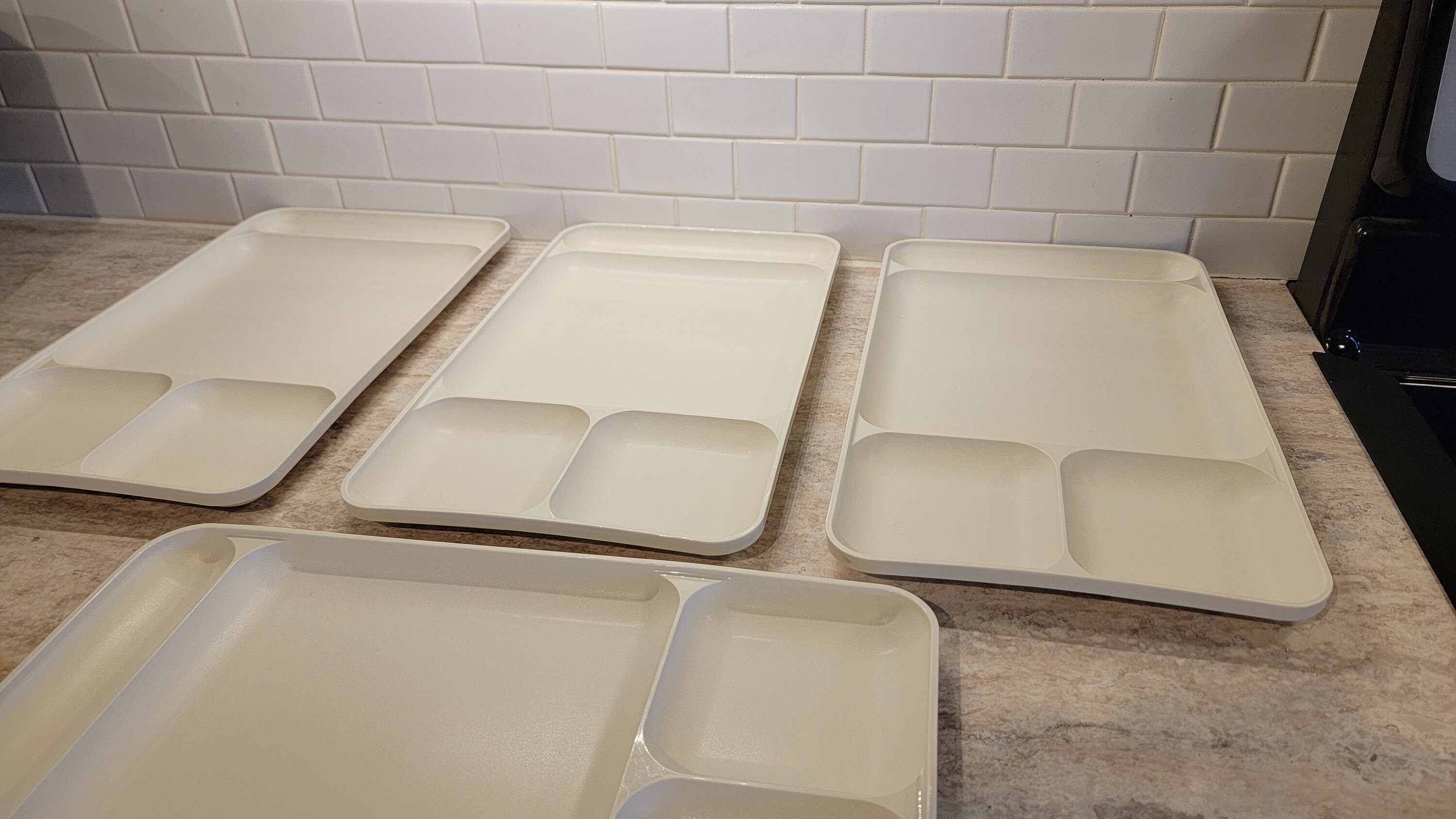 Vintage Tupperware Trays Divided Food Lunch,dinner Trays - Etsy