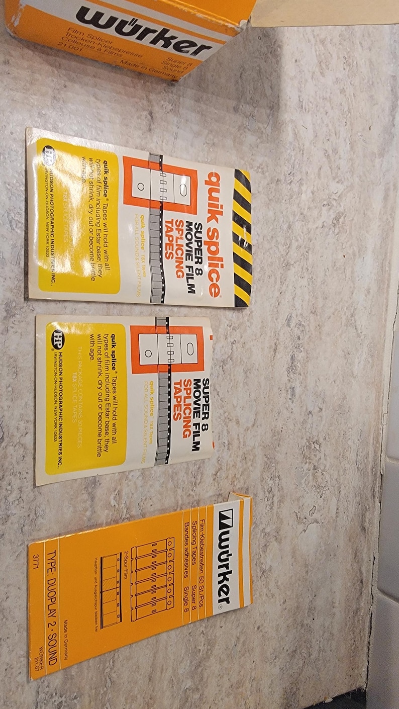 Vintage Wurker Super 8mm Film Splicer With Splicing Tape - Etsy