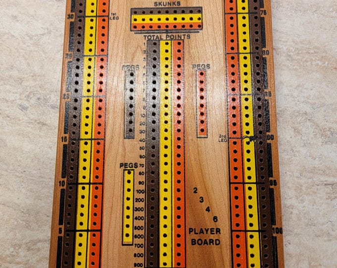 Vintage Century Cribbage Board, Continuous Track Cribbage Board - Etsy