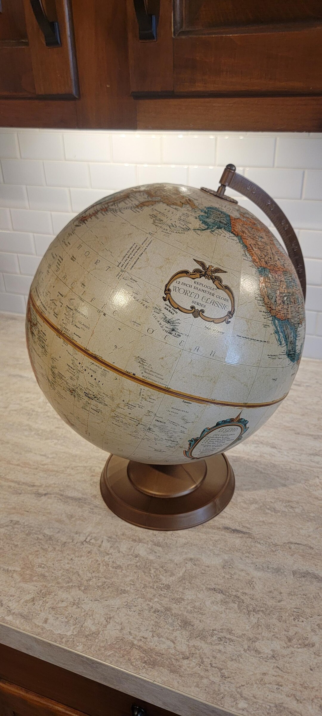 Vintage Replogle 12 Inch Diameter Globe, Replogle Raised Map Globe - Etsy
