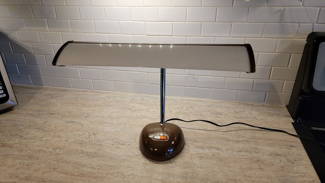 Vintage Mid Century Modern Mobilite Goose Neck Fluorescent Desk Lamp ...