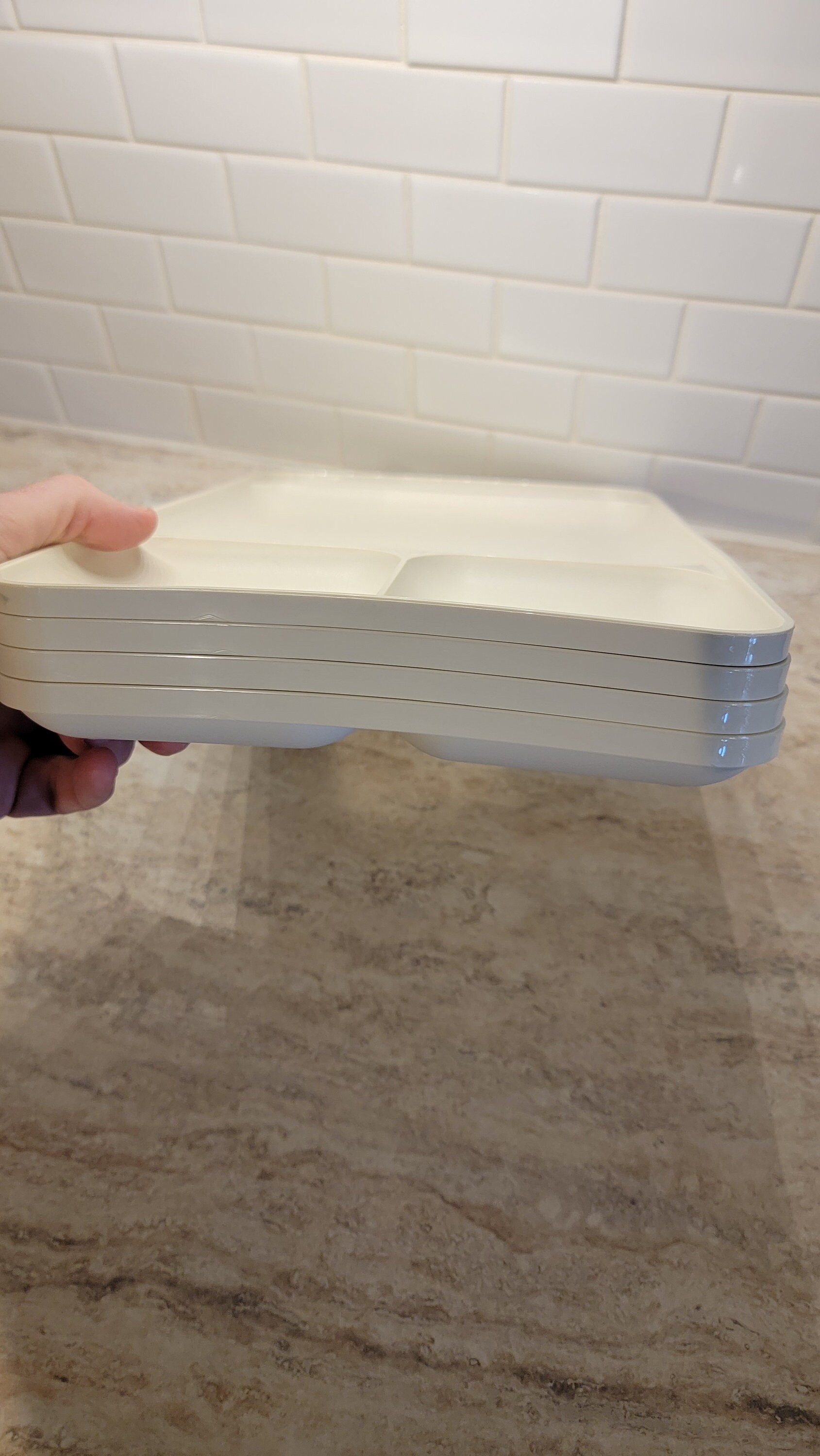 Vintage Tupperware Trays Divided Food Lunch,dinner Trays - Etsy