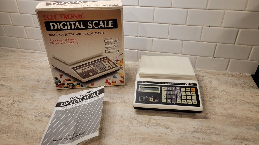 Vintage Electronic Digital Scale With Clock and Calculator - Etsy