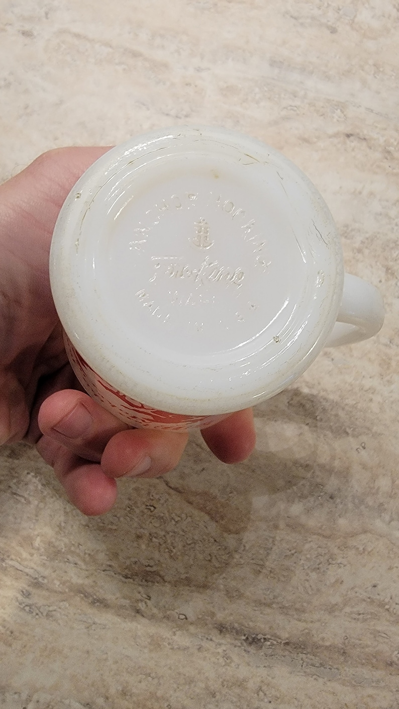 Vintage Fire King Milk Glass Prayer Cup Mug Bless This Food - Etsy