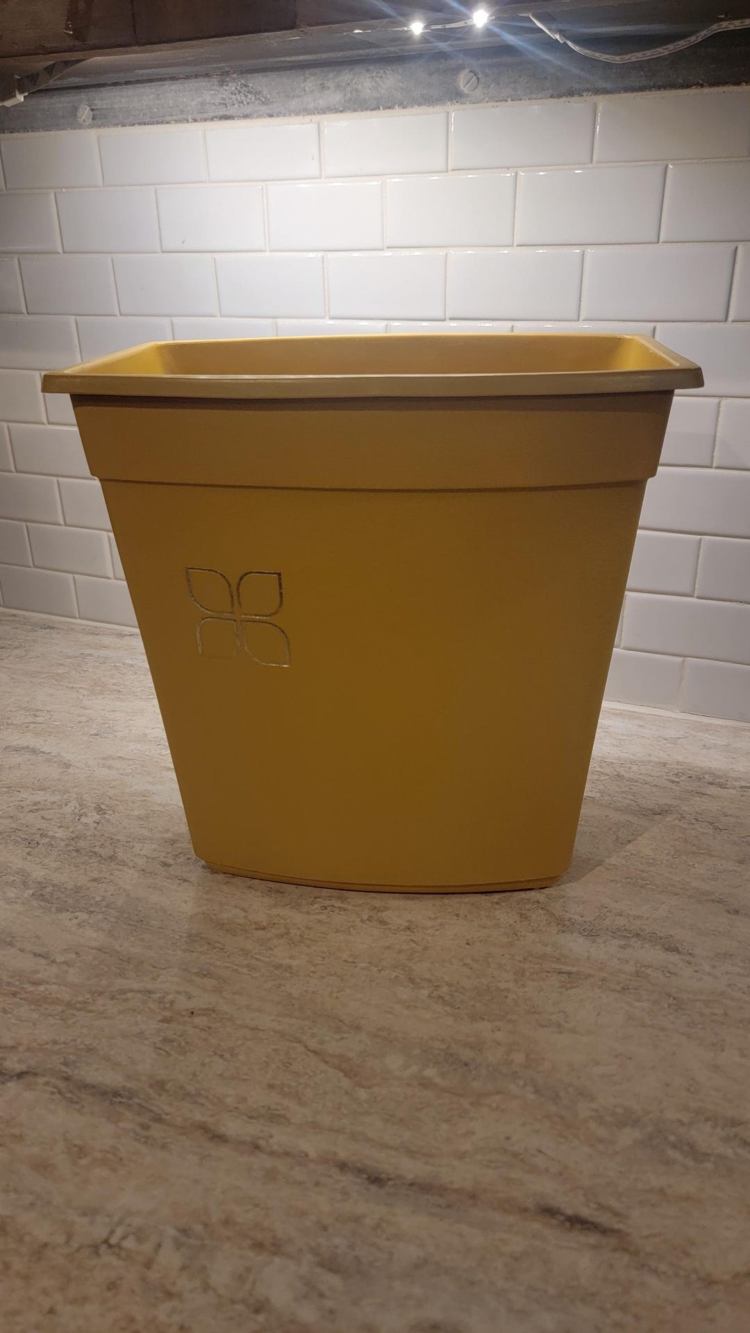 Vintage Harvest Gold 1970s Trash Can, Vintage Trash Can - Etsy Australia