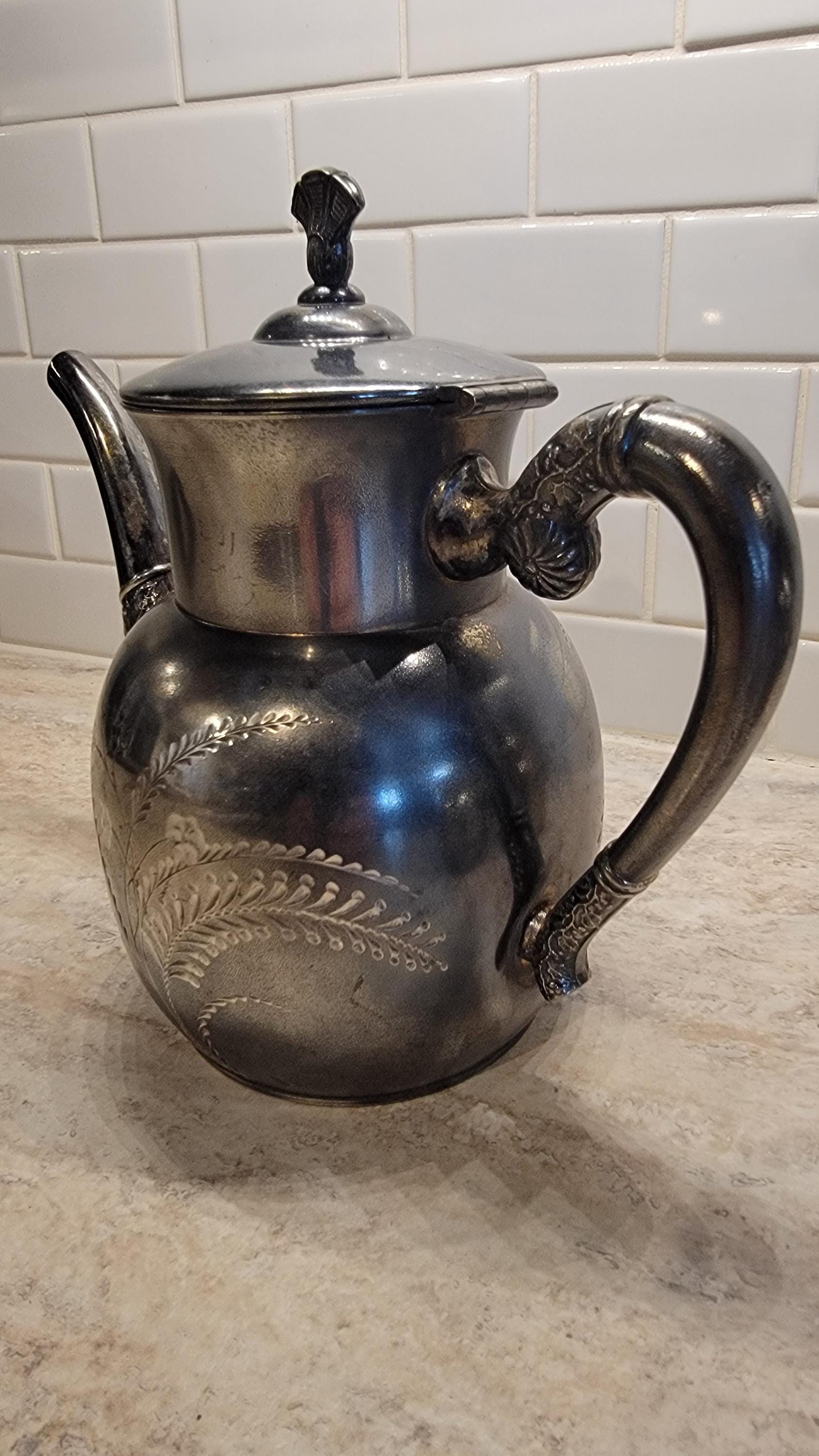 The Acme Silver Plate Company of Boston Tea Set, Teapot, Creamer, and ...