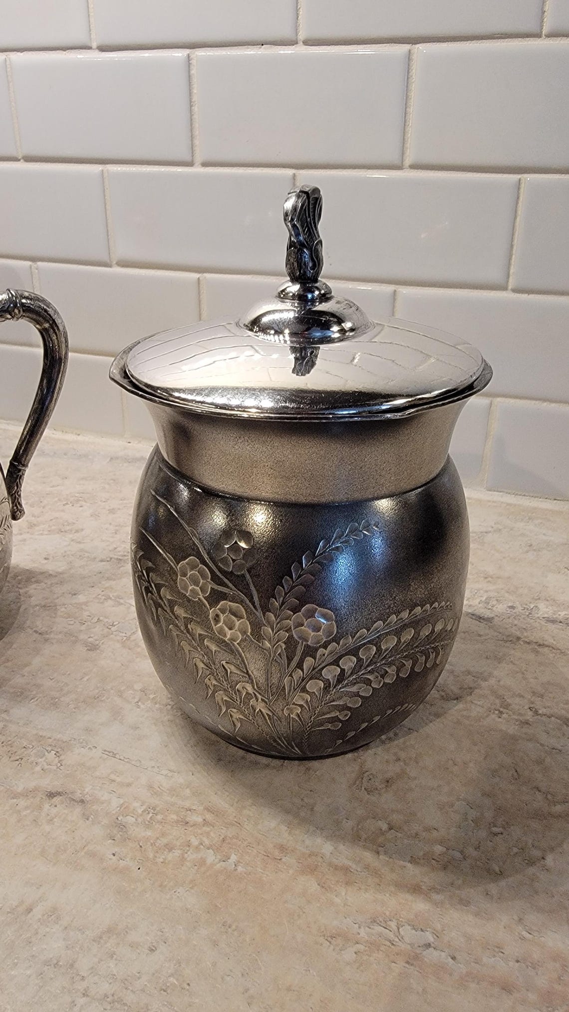 The Acme Silver Plate Company of Boston Tea Set, Teapot, Creamer, and ...