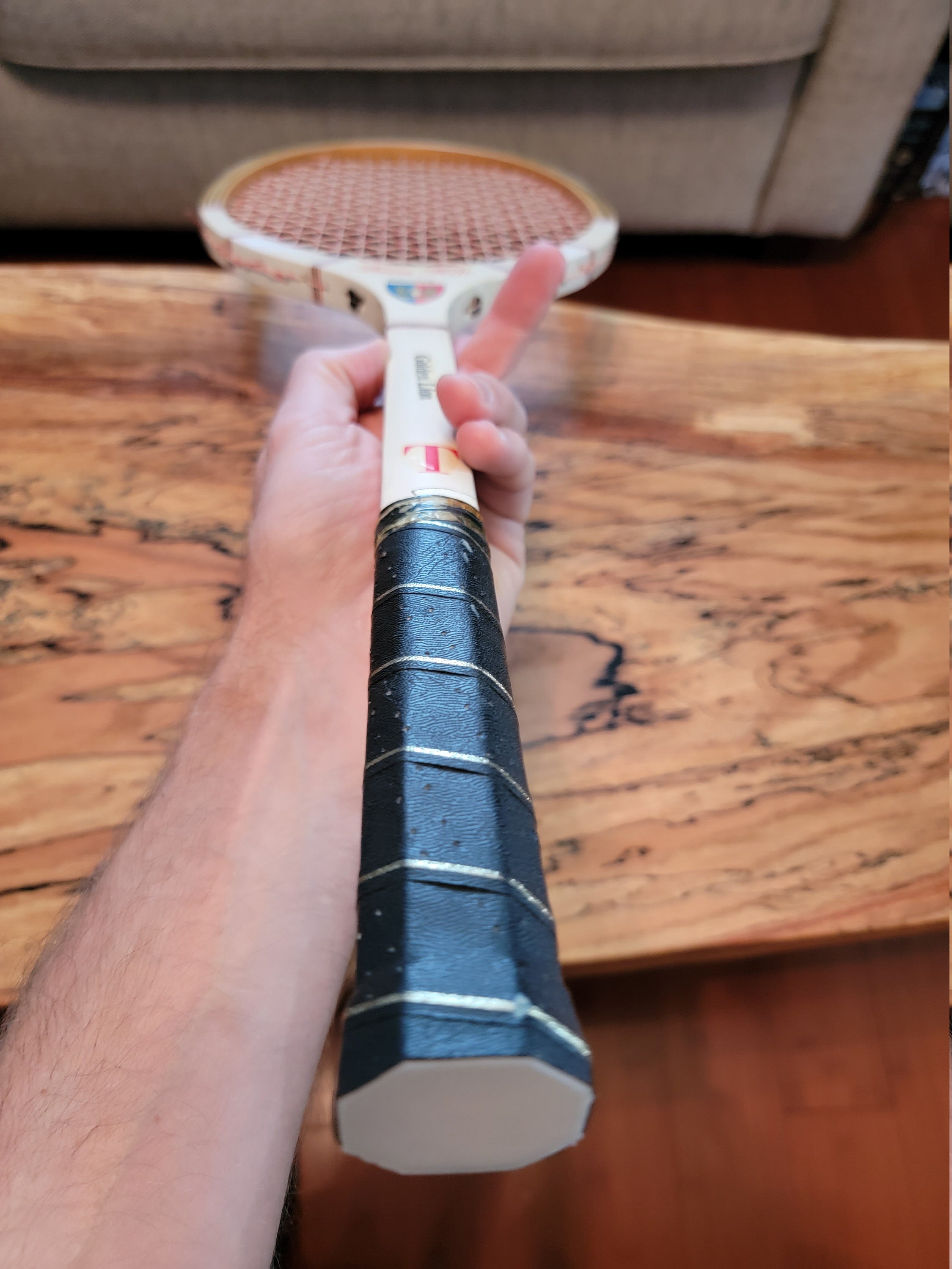 Wood Tennis Racket Wooden Antique Wood Tennis Racket Golden Lion Racket ...