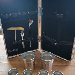 Mid Century Portable Travel Bar, Martini Cocktail Shaker Bar Set ...