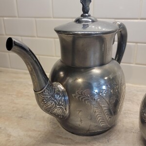 The Acme Silver Plate Company of Boston Tea Set, Teapot, Creamer, and ...